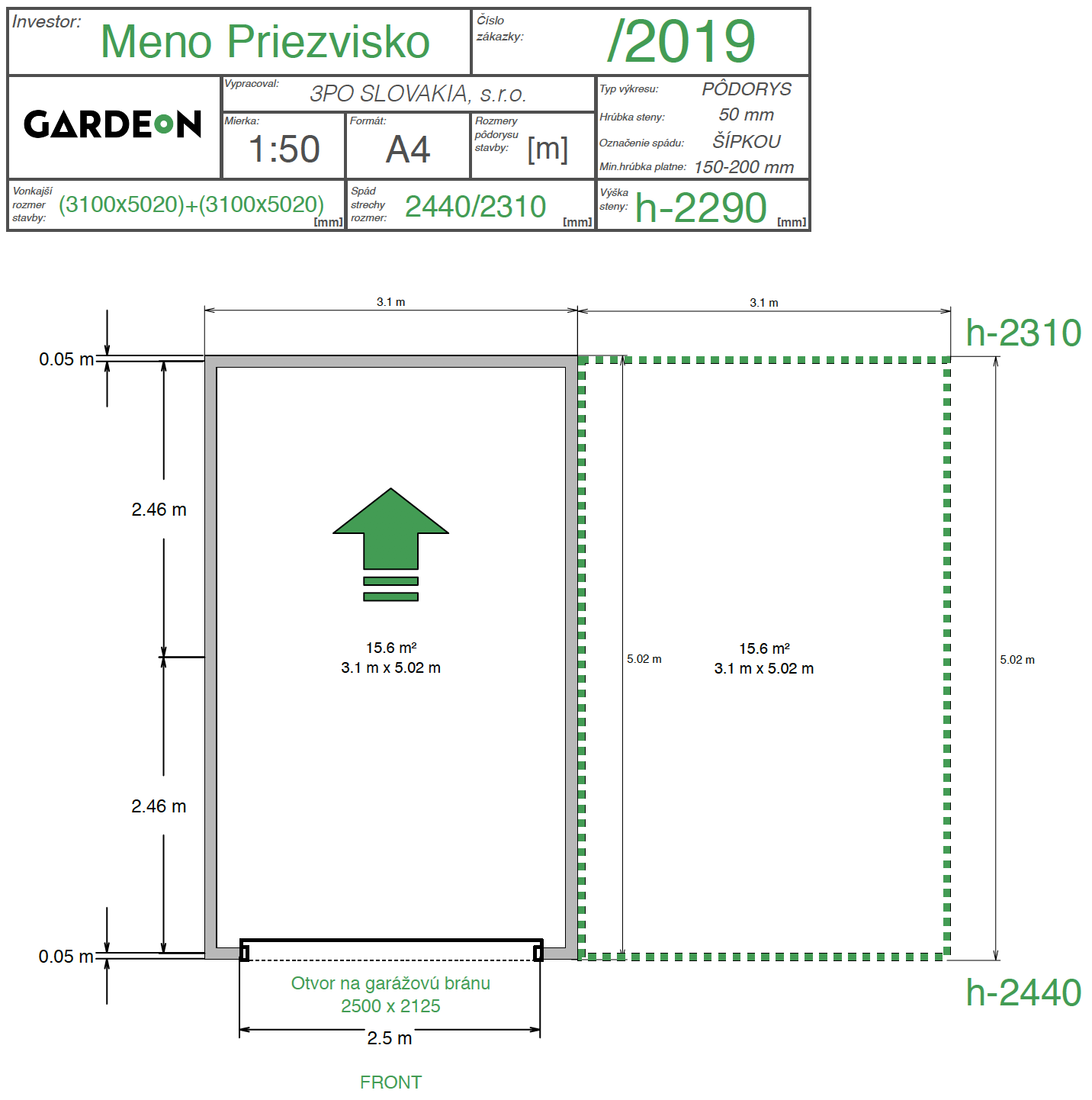 Výška, šírka - ideálne rozmery garáže pre auto, aj motorku | GARDEON